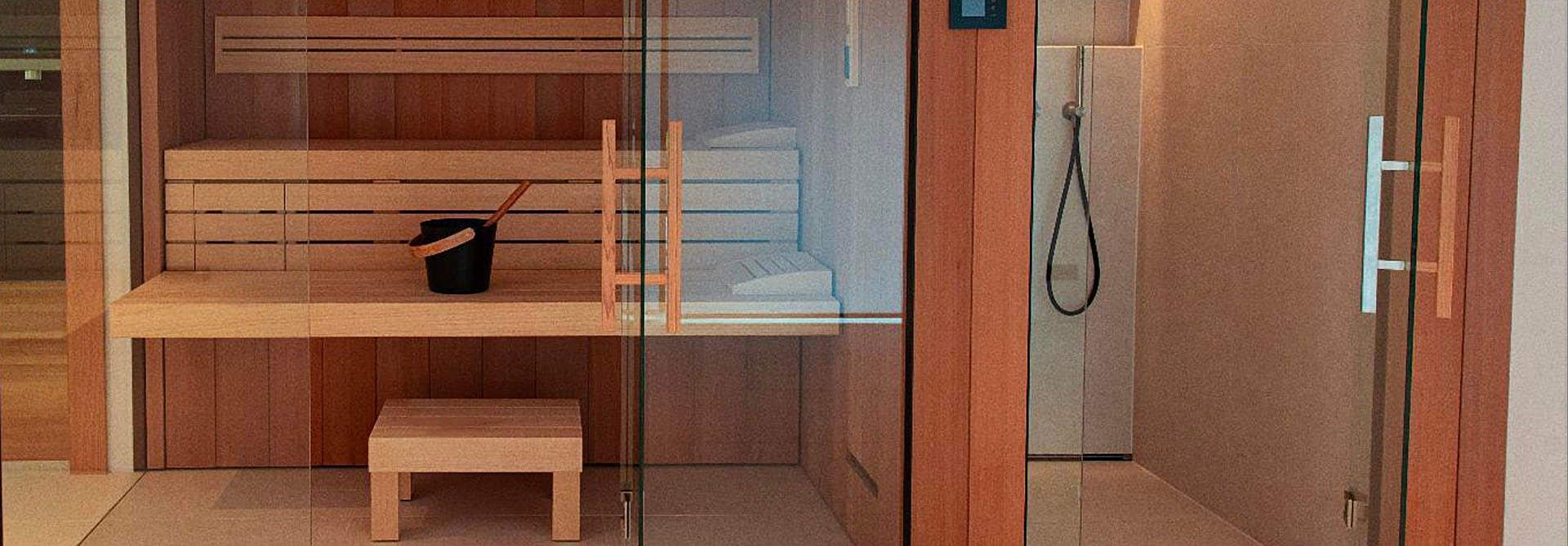 Combiné sauna hammam douche - Designo Wellness Suisse